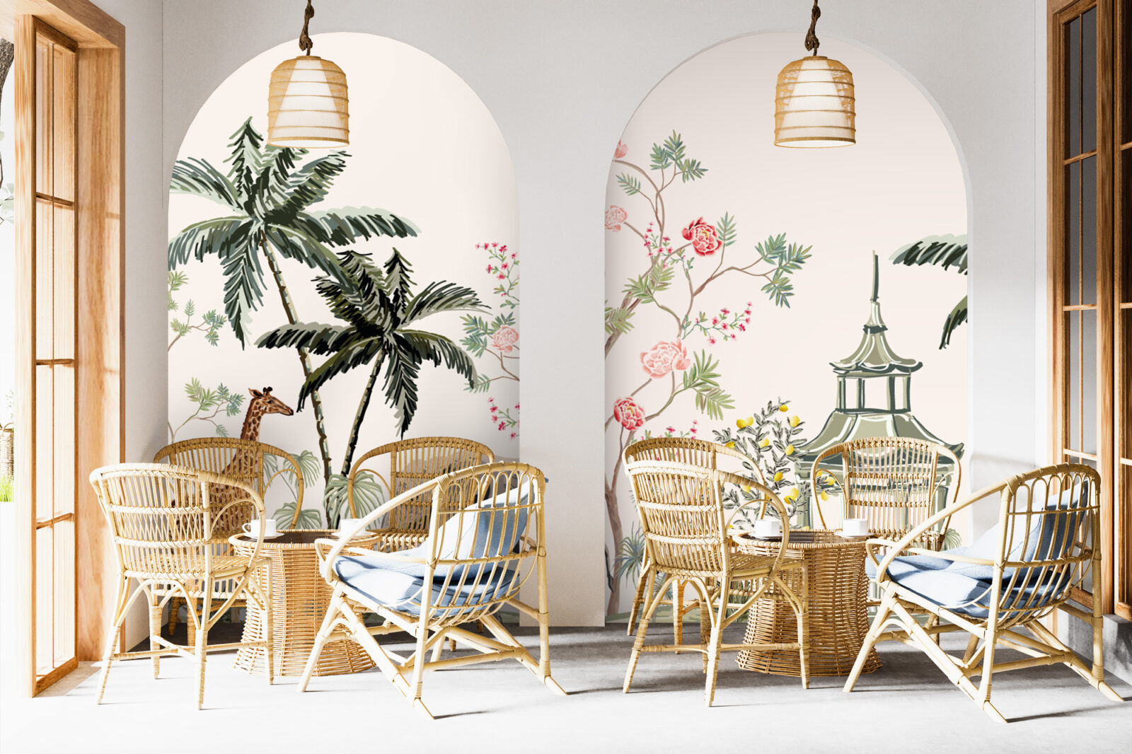 Sakura Jungle - Mambo Deco - Papiers peints sur mesure au meilleur prix ...