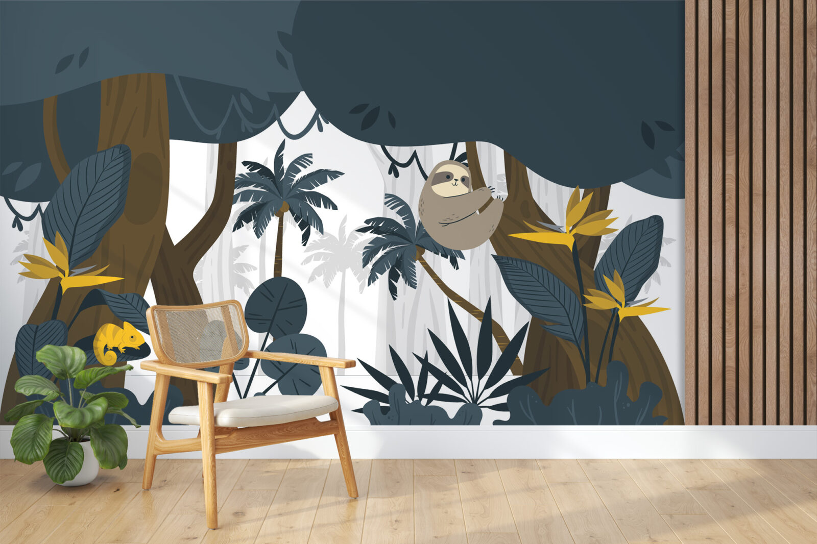 Papier peint tropical enfant - Papier peint sur-mesure - Papiers peints ...